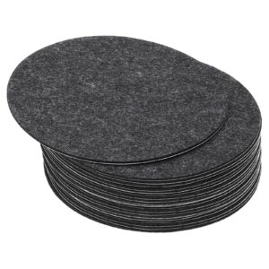 patikil 6 inch diameter lamp base felt, 20pack 2mm thickness round soft adhesive non-slip anti-scratch backed felt for lamp furniture diy craft, dark grey