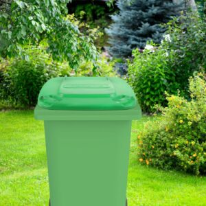 LIOOBO Trash Can Lid Sanitation Waste Bin Cover 50L Trash Can Garbage Container Lid Recycle Can Lids Round Trash Lid Round Trash Can Swivel Cover Booster Plastic Green