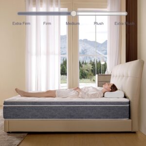 Acochey Full Mattress in a Box,10 Inch Full Mattresses,Gel Memory Foam Medium Firm Grey Hyrid Mattress,Quality Comfort and Adaptive Support Breathable Cooling Full Mattress,CertiPUR-US.