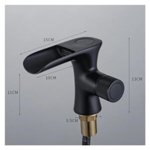 ItoNc LED Digital Basin Faucet Black Bath Basin Mixer Brass Temperature Display Faucet Smart Tap Sink Faucet Compatible with Bathroom,Kitchen faucets