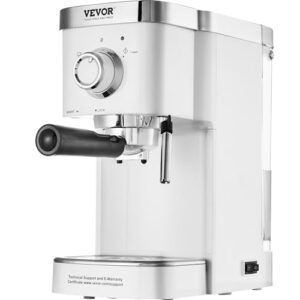 VEVOR Espresso Coffee Machine, 15Bar Semi-Automatic Espresso Maker with Milk Frother Steam Wand, Professional Cappuccino Latte Machine with High-Power Boiler & Removable Water Tank, NTC Control System