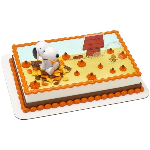 DecoSet® Peanuts® Snoopy® and Woodstock® Cake Topper, 3-Piece Cake Decoration | For Birthday, Parties, Celebration