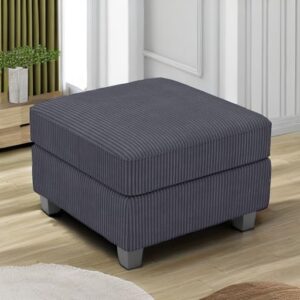 Belffin Corduroy Ottoman Modular Sectional Couch Module Parts Convertible Modern Sectional Sofa Couch, Dark Grey