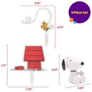 DecoSet® Peanuts® Snoopy® and Woodstock® Cake Topper, 3-Piece Cake Decoration | For Birthday, Parties, Celebration