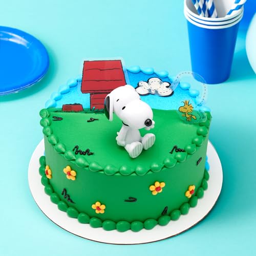 DecoSet® Peanuts® Snoopy® and Woodstock® Cake Topper, 3-Piece Cake Decoration | For Birthday, Parties, Celebration