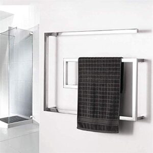 MUSUMI Stainless Steel Towel Warmer, Electric Heated Towel Rack Hot Towel Rail with Square Bars for Bathroom Kitchen Hotel,Bath Towel Dryer