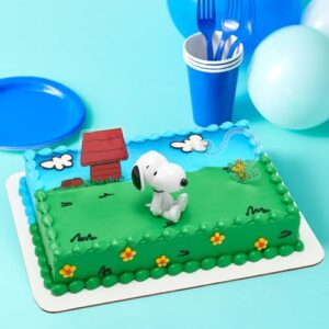 DecoSet® Peanuts® Snoopy® and Woodstock® Cake Topper, 3-Piece Cake Decoration | For Birthday, Parties, Celebration