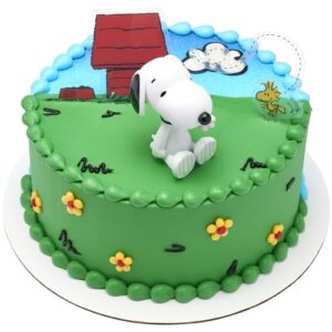 DecoSet® Peanuts® Snoopy® and Woodstock® Cake Topper, 3-Piece Cake Decoration | For Birthday, Parties, Celebration