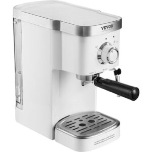 VEVOR Espresso Coffee Machine, 15Bar Semi-Automatic Espresso Maker with Milk Frother Steam Wand, Professional Cappuccino Latte Machine with High-Power Boiler & Removable Water Tank, NTC Control System