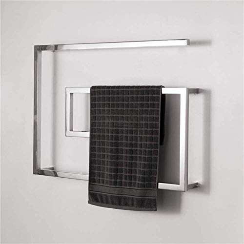 MUSUMI Stainless Steel Towel Warmer, Electric Heated Towel Rack Hot Towel Rail with Square Bars for Bathroom Kitchen Hotel,Bath Towel Dryer