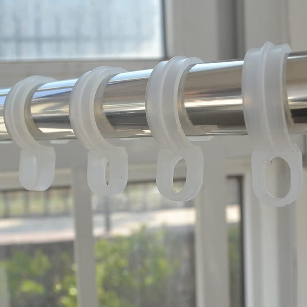 50 Pcs White Plastic Windproof Hanger Hooks Clothes Hanger Buckle Clip Laundry Hanging Hooks Closet Rod Hanging Tool for Drying Rack Suit Hangers Clothes Hangers