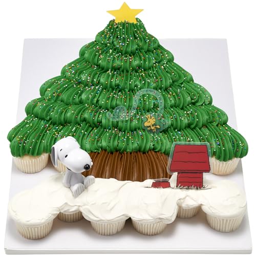 DecoSet® Peanuts® Snoopy® and Woodstock® Cake Topper, 3-Piece Cake Decoration | For Birthday, Parties, Celebration