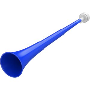 collapsible stadium horn 24 inch vuvuzela plastic trumpet horn blow horn noisemakers loud sound soccer horn cheer horn for sporting events graduation games school party supplies favors accessories