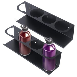 hzsslkm 2 pack spray can holder organizer for garage and workspace,black wall-mounted steel aerosol can holder,spray paint can holder with mounting accessories included(4 cans)