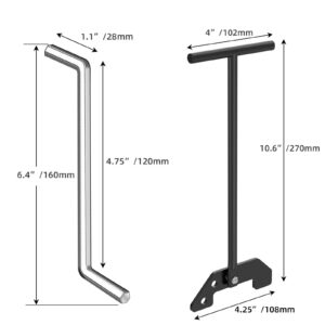 Famiron Garbage Disposal Wrench, Garbage Disposer Unjamming Wrench with 2 PCS Garbage Disposal Allen Wrench Tool, Designed to dislodge jams or clutter from above the sink -Black