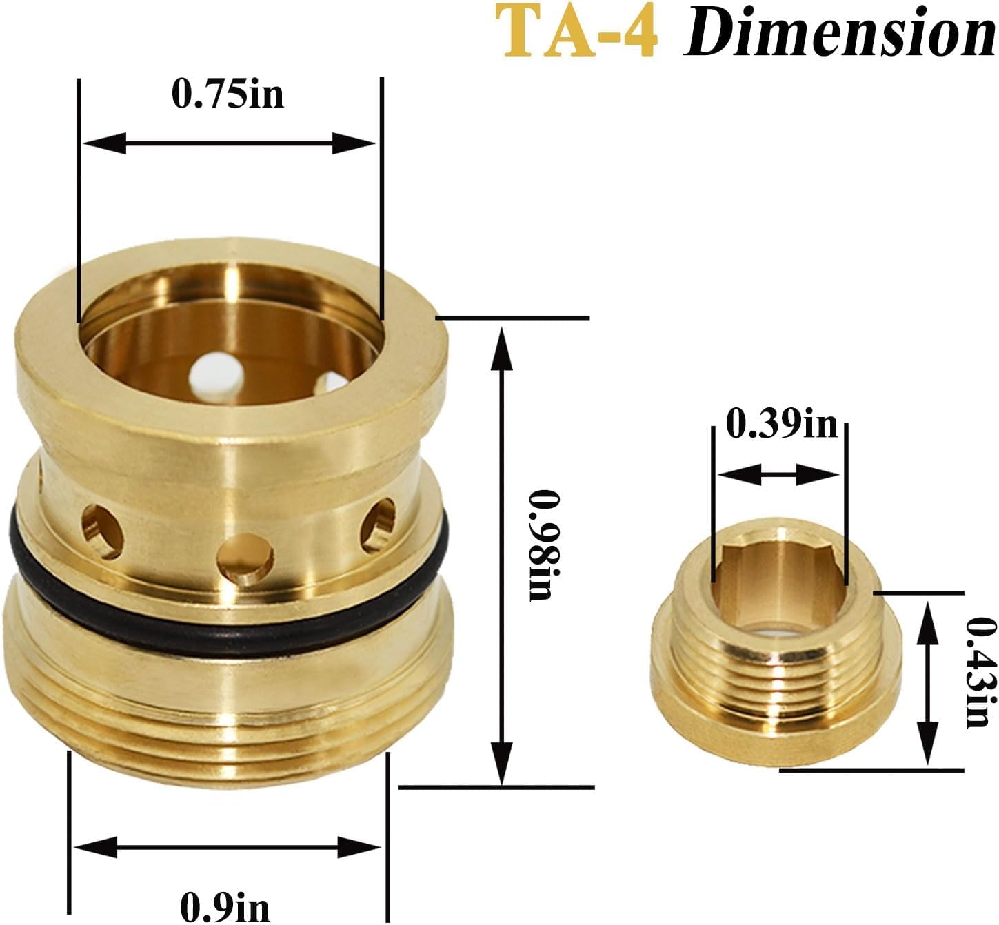 Alsoyixia TA-10 Flow Control Spindle and TA-4 Hot and Cold Seat, for Temptrol Shower Valves