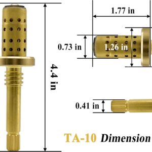 Alsoyixia TA-10 Flow Control Spindle and TA-4 Hot and Cold Seat, for Temptrol Shower Valves