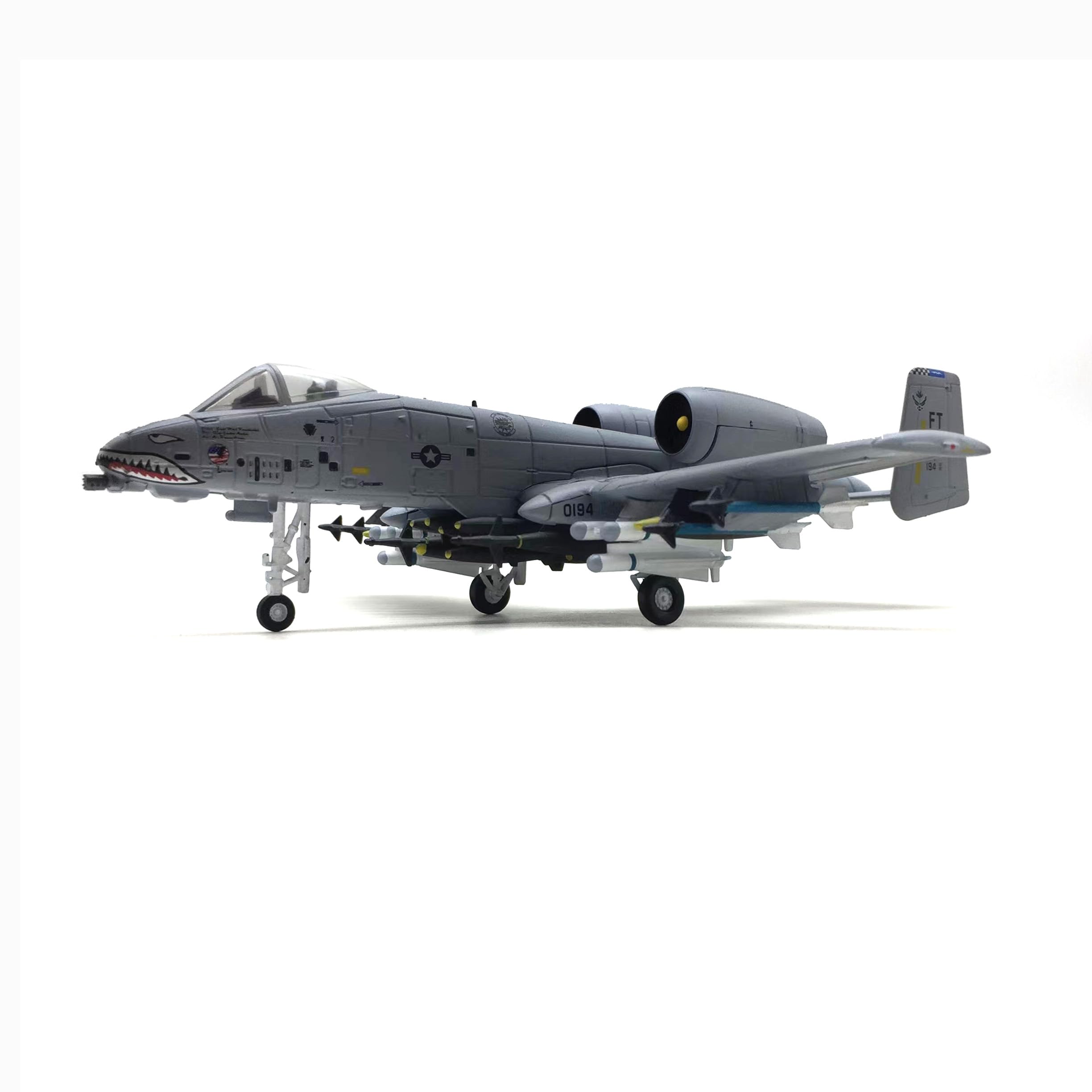 Enatuther 1/100 A-10 Warthog Model A10 Thunderbolt II Jet Plane Attack Plane Fighter Military Model Diecast Plane Model for Collection or Gift