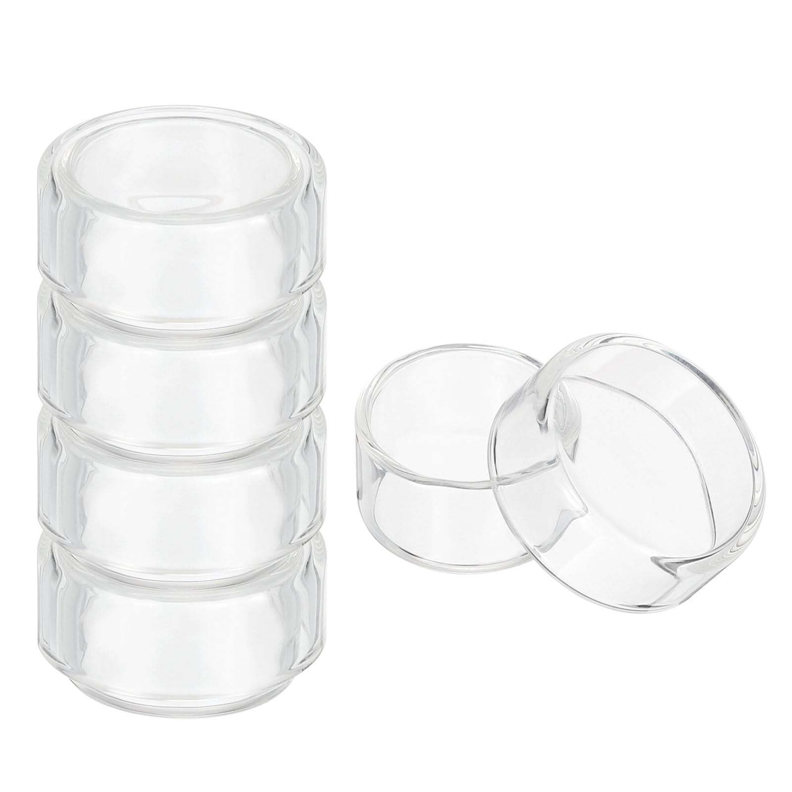 PATIKIL 35mm High Borosilicate Glass Petri Dishes with Lids, 5 Pack Petri Plates for Lab Science Experiment, Clear