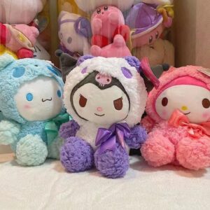 Kawaii Plush Doll 8''/20cm, Lovely Cartoon Kitty Cross-Dressing Stuffed Toy, Soft Anime Plush Pillow Doll, Cute Birthday Party Favors for Kids Children Girls Fans Collectibles Home Decor, Christmas