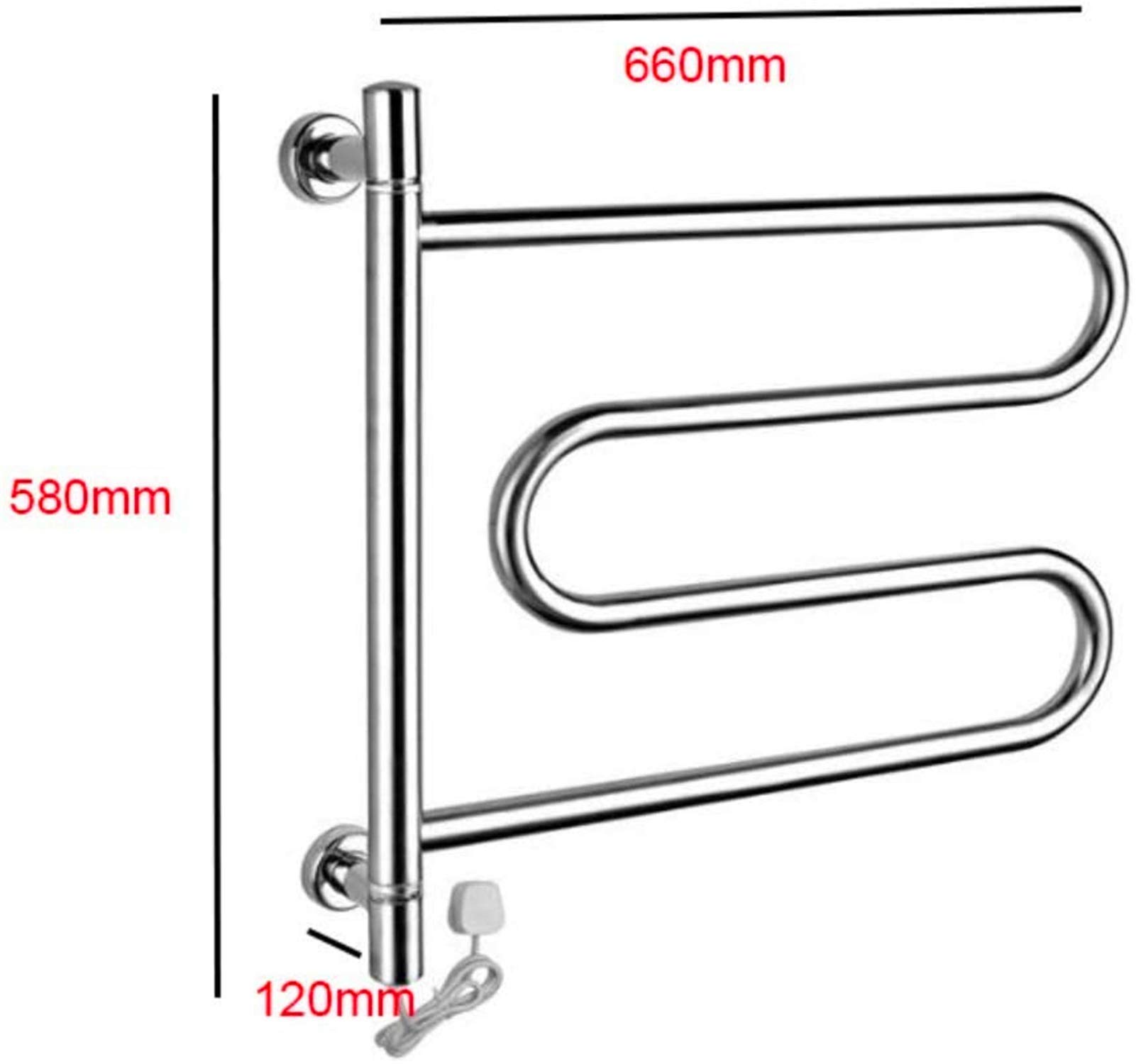 Towel Warmer,Electric Towel Rack Rotatable Wall-Mounted Towel Dryer Suitable for Bathroom Kitchen Hotel Bathroom Accessories,Bath Towel Dryer