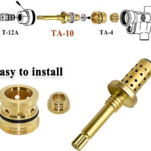 Alsoyixia TA-10 Flow Control Spindle and TA-4 Hot and Cold Seat, for Temptrol Shower Valves