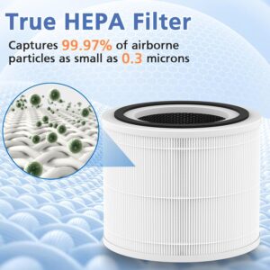 14 True HEPA Filter Replacement for Puro 240 Air Purifier, HP-14 240 Replacement Filter for 240 Air Purifier, 3-in-1 Activated Carbon Air Purifier Filter, 2 Pack