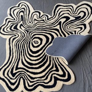 RugTex Arts Area Rug - 8' x 8' Irregular, Multi Traditional Irregular Design,Unique Carpet,Handmade Wool, for The Living Room, Bedroom, Dining Room & Home Décor