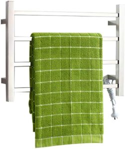 ssrurywz towel warmer, heated towel warmer,stainless steel electric heated warmer radiator wall mount towel rail for bathroom kitchen,bath towel dryer, plugin