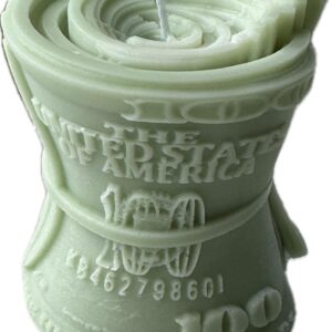 100 Dollar Bill/Money Candle, Natural Soy wax/Beeswax, Decorative Candle, Can be used as a Gift or home décor (No Fragrance)