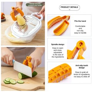 GCFTIFF Finger Guard Set for Cutting Knife Guard,Stainless Steel Knife Cutting Protector Adjustable Safe Thumb Guard Finger Protector, Clip Finger Tips Protector,Avoid Hurting When Slicing & Chopping