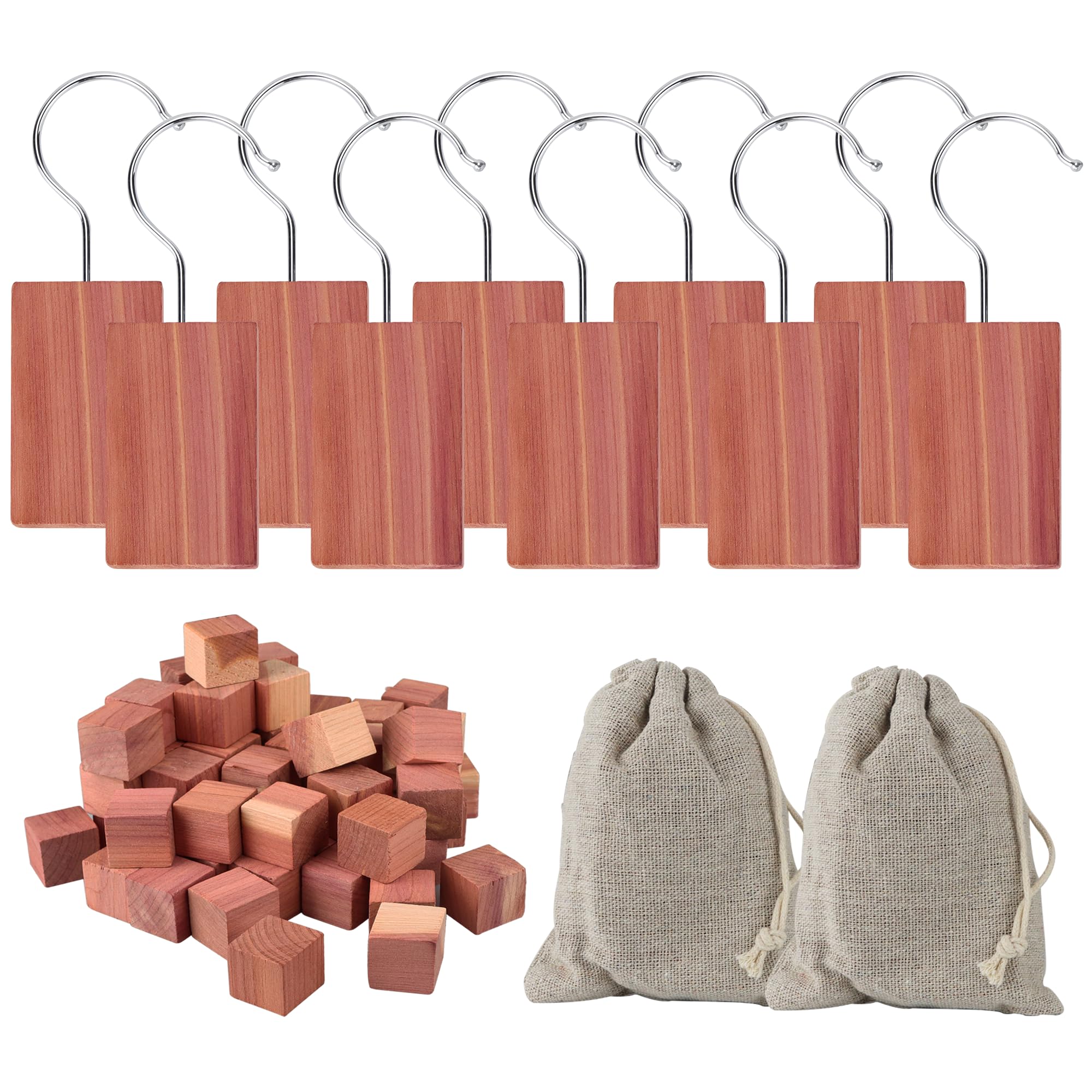 Cedar Blocks,Cedar Hang Ups for Clothes Storage - (40 Pcs) 100% Natural Refreshing Cedar Scent | Protects Clothes & Moisture Prevention by Vypart