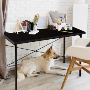 YSSOA Small Space Writing Desk with Headphone Hooks, Modern Simple Design, Suitable for Study, Home Office and Children's Room