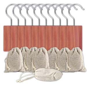 cedar hang ups for clothes storage with cedar sachets - 20 pcs 100% natural cedar scent protects clothes&cedar freshener - for storage shelves, cupboards...