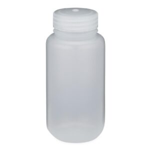 Lab Genome, HDPE, Wide-Mouth Lab Quality Bottles, Leakproof, 1000mL, PP Screw Cap, Pack of 4