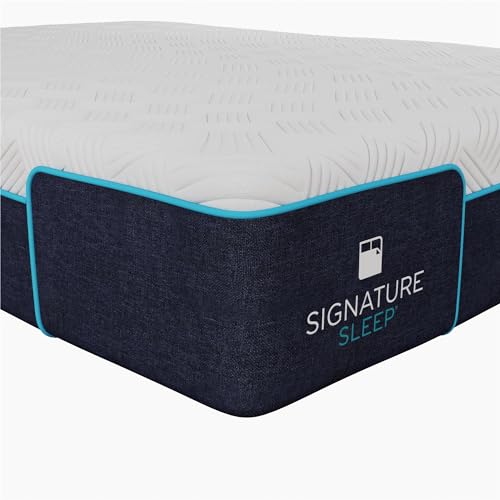 Signature Sleep Bliss 10 Inch Charcoal Cool Gel Memory Foam Mattress-in-a-Box, Medium, Certipur-US and Oeko-TEX, Full