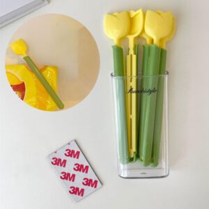 Bag Sealing Clips for Food Package, Set of 5 Food Clips with Flower Shape, Chip Clips for Food Packages with Magnetic Storage Box, Magnetic Attachable, Keep Food Fresh & Organized, Seal Snack Bags