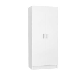 Panana 2 Door Bedroom Wardrobe Closet Bedroom Armoires Home Furniture for Storage (White)