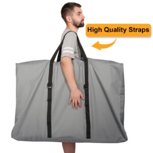 Large Outside Folding Chair Storage Bag with Zipper and Handles, 600D Folding Chair Carry Bag for Zero Gravity Chair Cover, Portable Folding Lounge Chair Carrying Bags, 43" L x 11" W x 29" H (Gray)