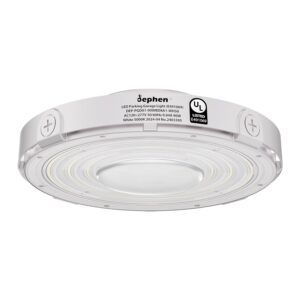 dephen 90w round led canopy light, 5000k parking garage lights, 10350lumens led ceiling light ac120-277v canopy lighting for gas station barn warehouse storage (ul-listed)