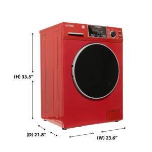 Equator All-in-One Washer Dryer VENTLESS/VENTED PET cycle 1.62cf/15lbs 110V in Merlot