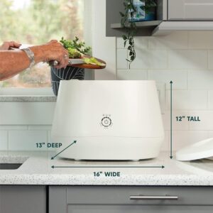 Lomi 1.3 – 3L, Electric Composter (45 Cycles), World’s First Smart Waste That Turns Waste into Natural Fertilizer with a Single Button, Indoor Compost - Kitchen Food Recycler (White, Lomi 1.3)