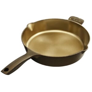 iliving seasoned modern heirloom mirror polished cast iron skillet pan 12" (2.7" wall height/3.7 l)