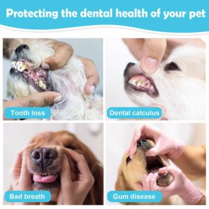 Hmobnv Dog Toothbrush Kit,Finger Toothbrush for Dogs, Finger Toothbrush for Dog Teeth Cleaning Dental Care,Pet Toothbrush 4Pack