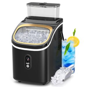 zafro countertop ice maker,30lbs/24h,automatic cleaning function and 24-hour timing ice machine with ice scoop&ice basket,for home/kitchen/camping/office,black