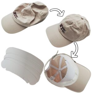 FKUMLUN 25 Pcs Baseball Caps Inserts Shapers, 5 Design Cardboard Hat Support Brim Holder Universal Cap Inner Liner,White