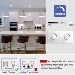 VATION LIGHTING Dimmable A19 LED Light Bulbs 3000K Warm White, 60 Watt Equivalent, Efficient 9 Watt, 800 Lumens, E26 Medium Base, ETL/UL Listed, 12 Pack