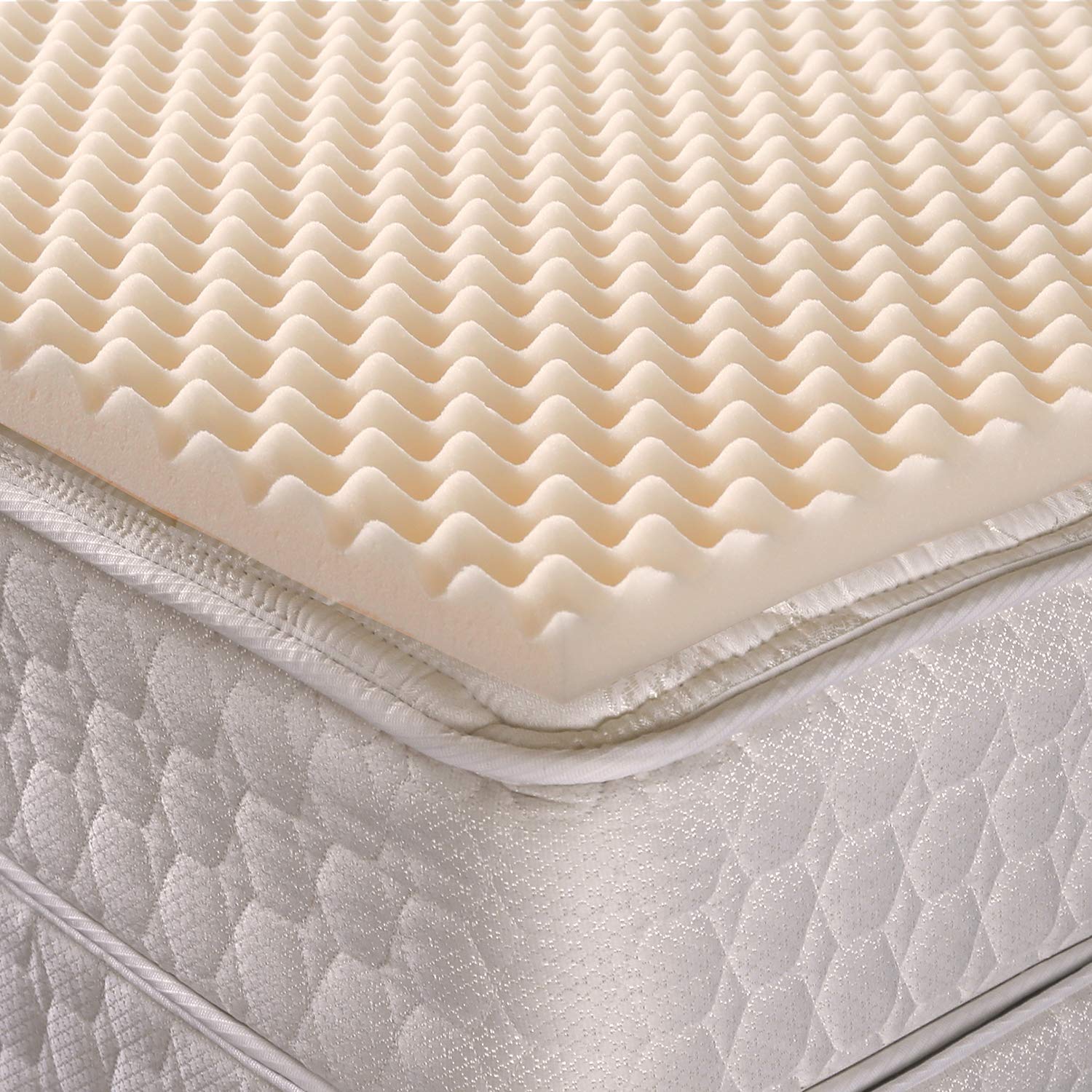 Generic Dela Incorporated Egg Crate Convoluted Foam Mattress Pad 4"" Standard Full Size Topper- 4"" x 54"" x 75"", 5203451