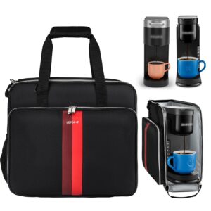 lefor·z coffee maker travel bag compatible with keurig k-slim/k-express/k-iced/ninja pb051/pb041st,single serve coffee brewer carrying case with multiple pockets for k-cup pods(bag only)