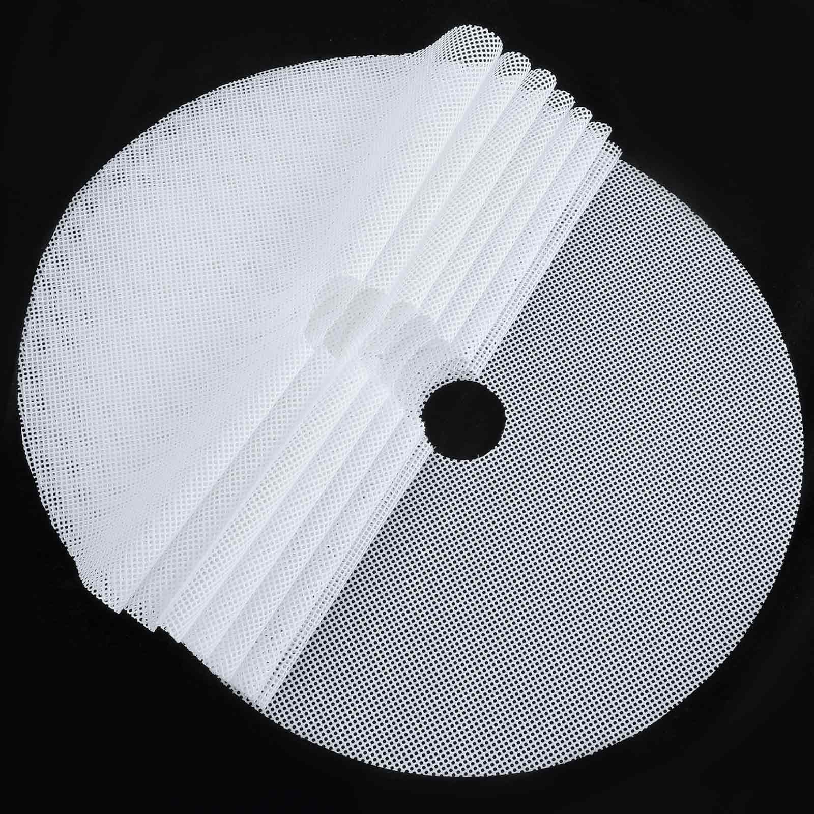 8Pcs Round Silicone Dehydrator Sheets Non-stick Fruit Dehydrator Mats Dehydrator Tray Liner Reusable Reusable Steamer Mat Mesh Sheet for Fruit Dryer (Round 13" Diameter)